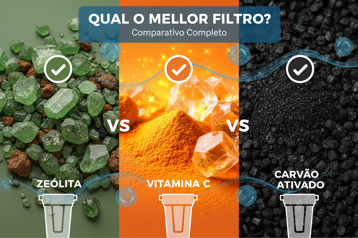 Zeólita vs Vitamina C vs Carvão Ativado: Qual o Melhor Filtro de ...